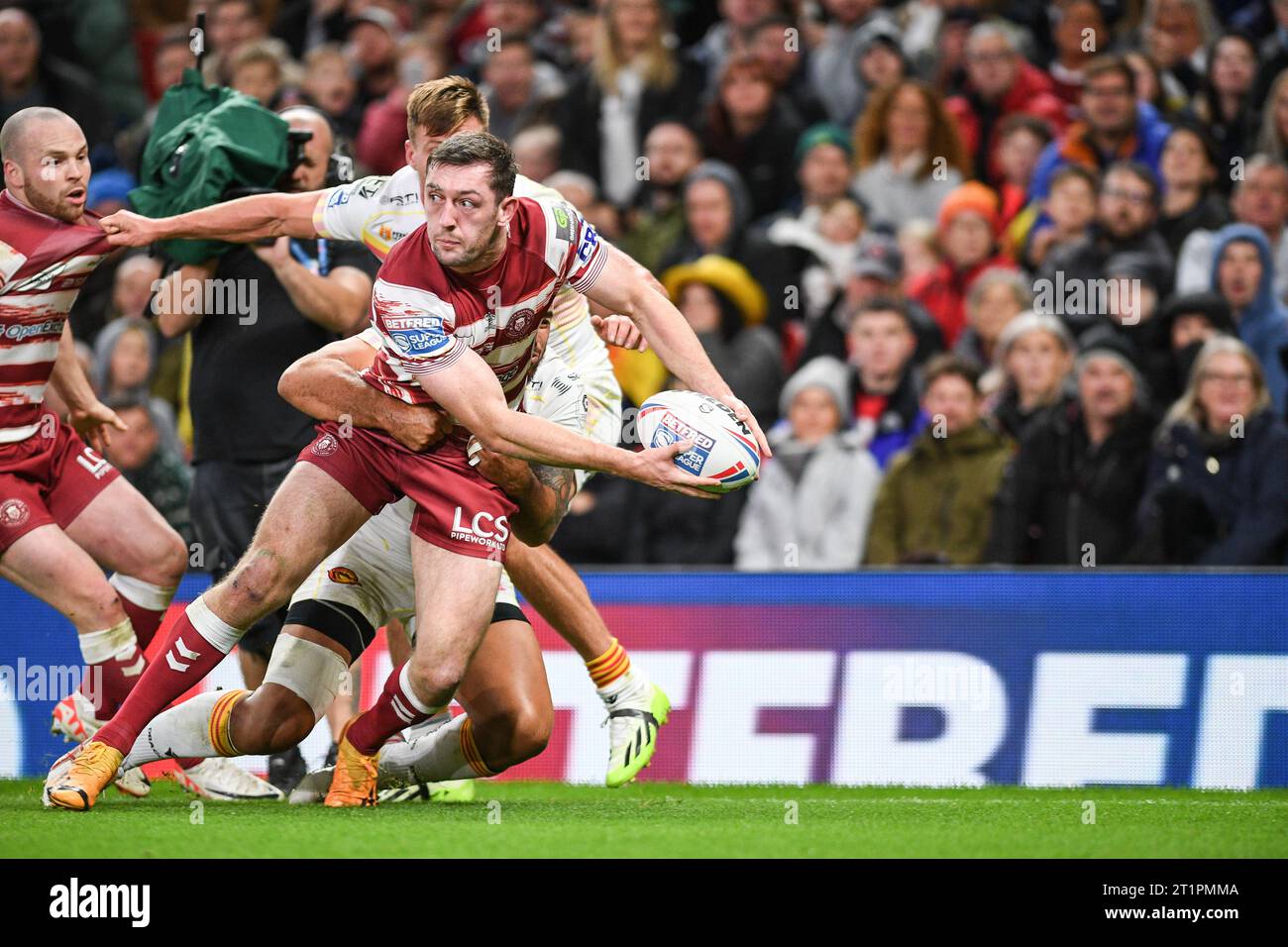 Manchester, England - 14th October 2023 Jake Wardle of Wigan Warriors ...