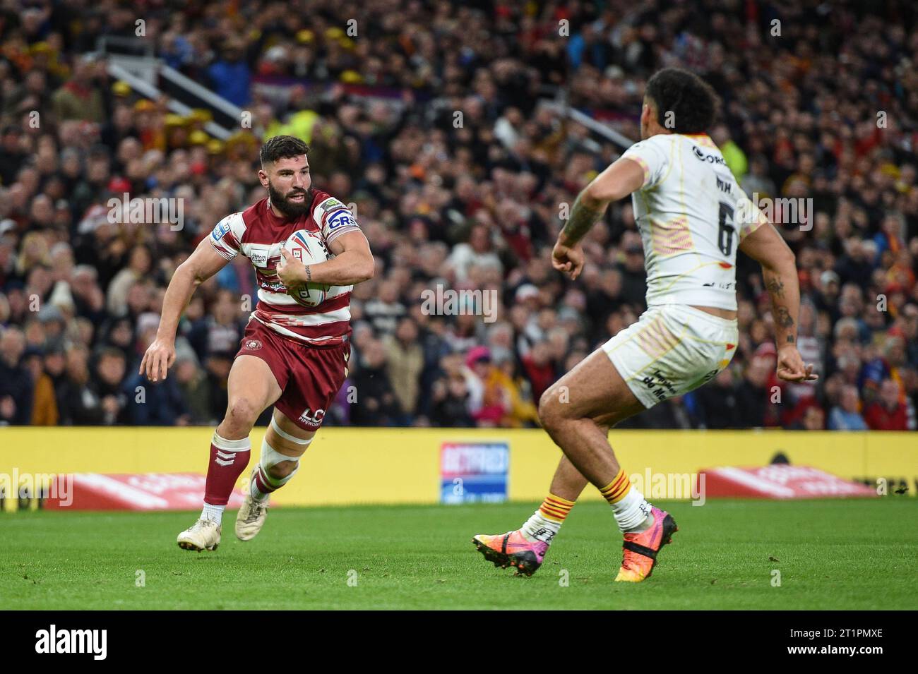 Manchester, England - 14th October 2023 Abbas Miski of Wigan Warriors ...