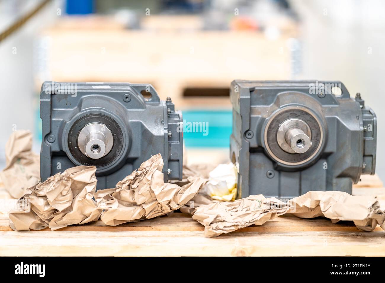 new electric motors on the shop shelf Stock Photo - Alamy