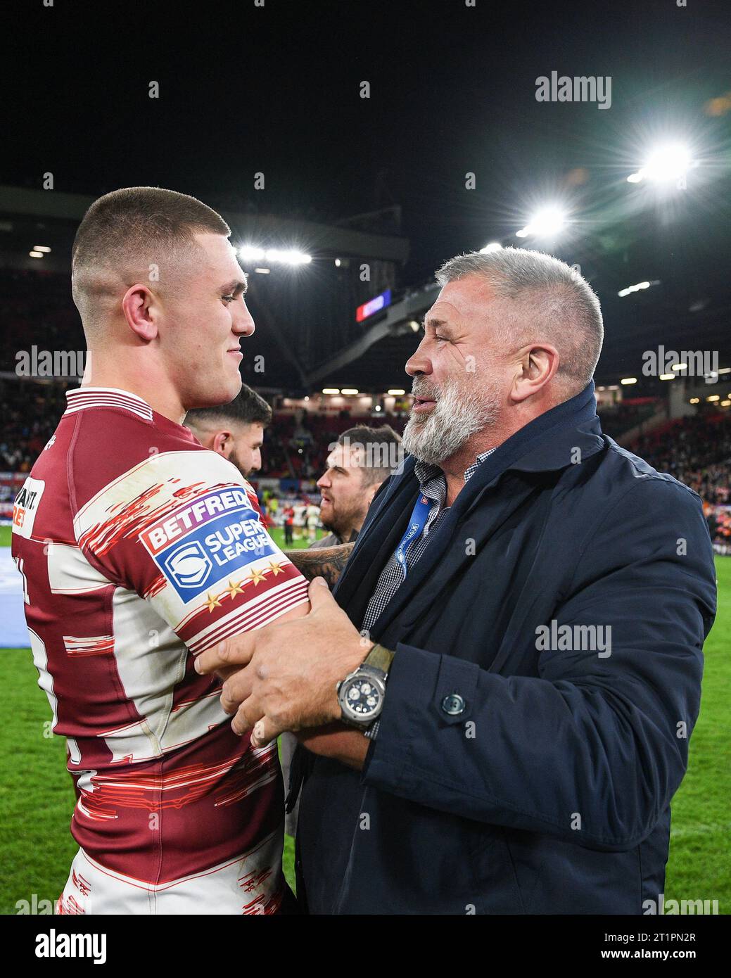 Manchester, England - 14th October 2023 Brad O’Neill of Wigan Warriors ...