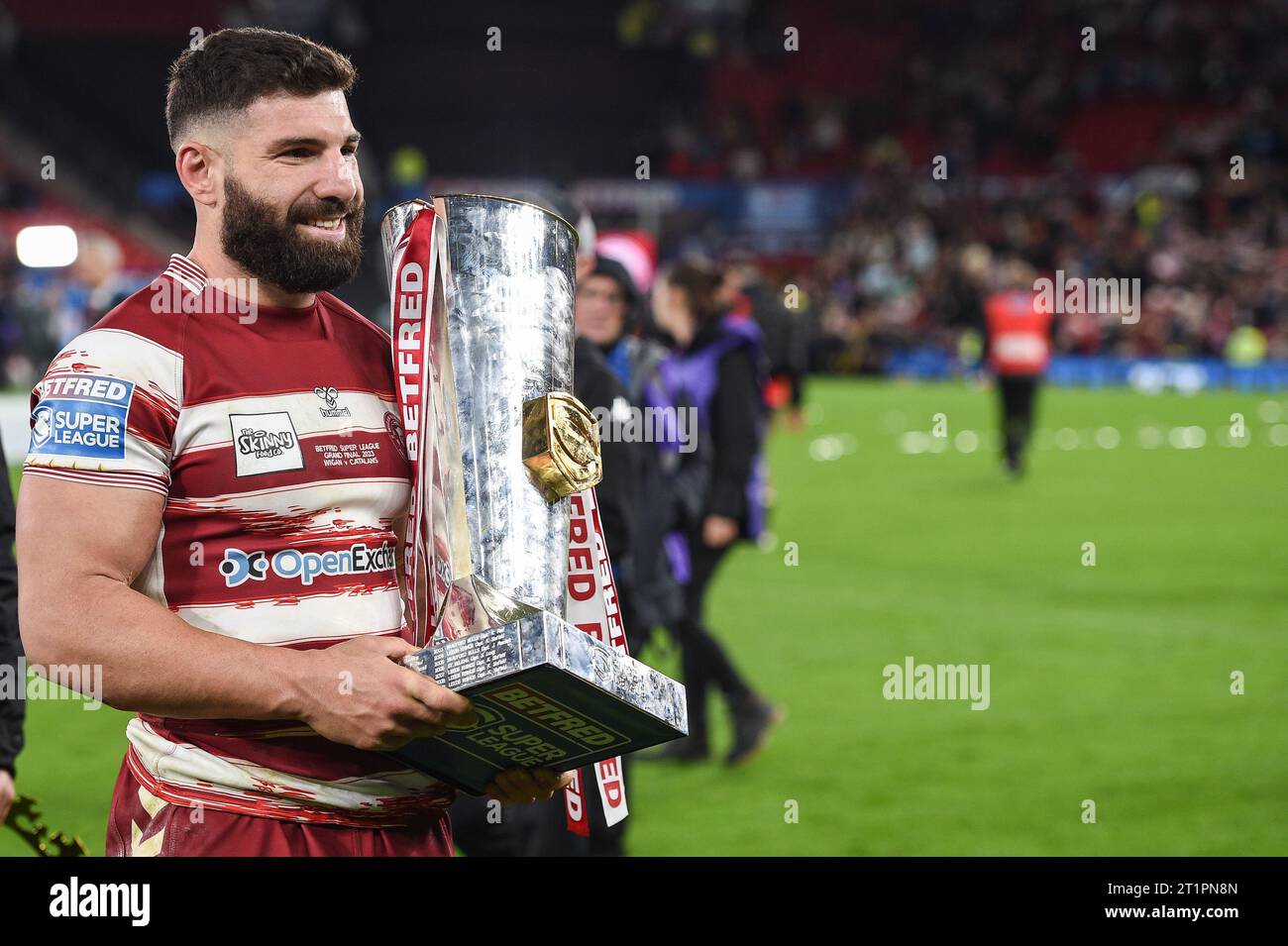 Manchester, England - 14th October 2023 Abbas Miski of Wigan Warriors ...