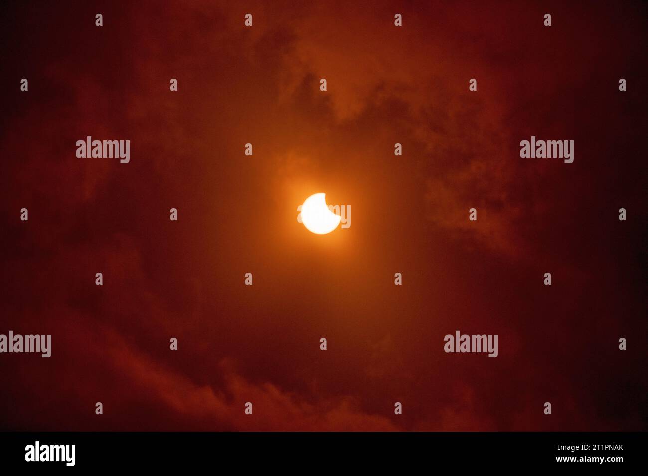 annular solar eclipse 2023 from Florida Stock Photo - Alamy