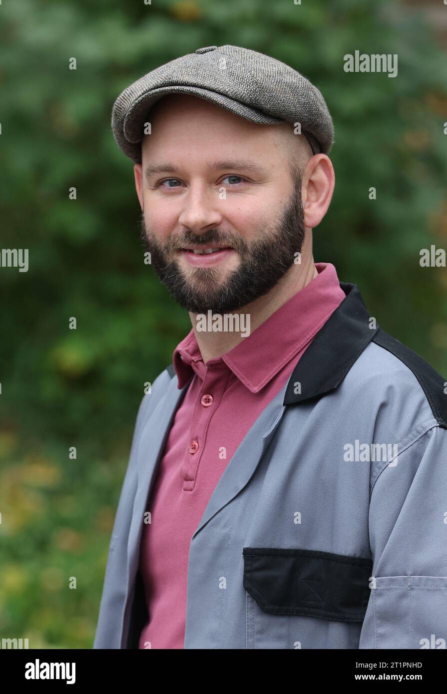 Munich, Germany. 14th Oct, 2023. Steffen Wolf stands at a photo shoot ...