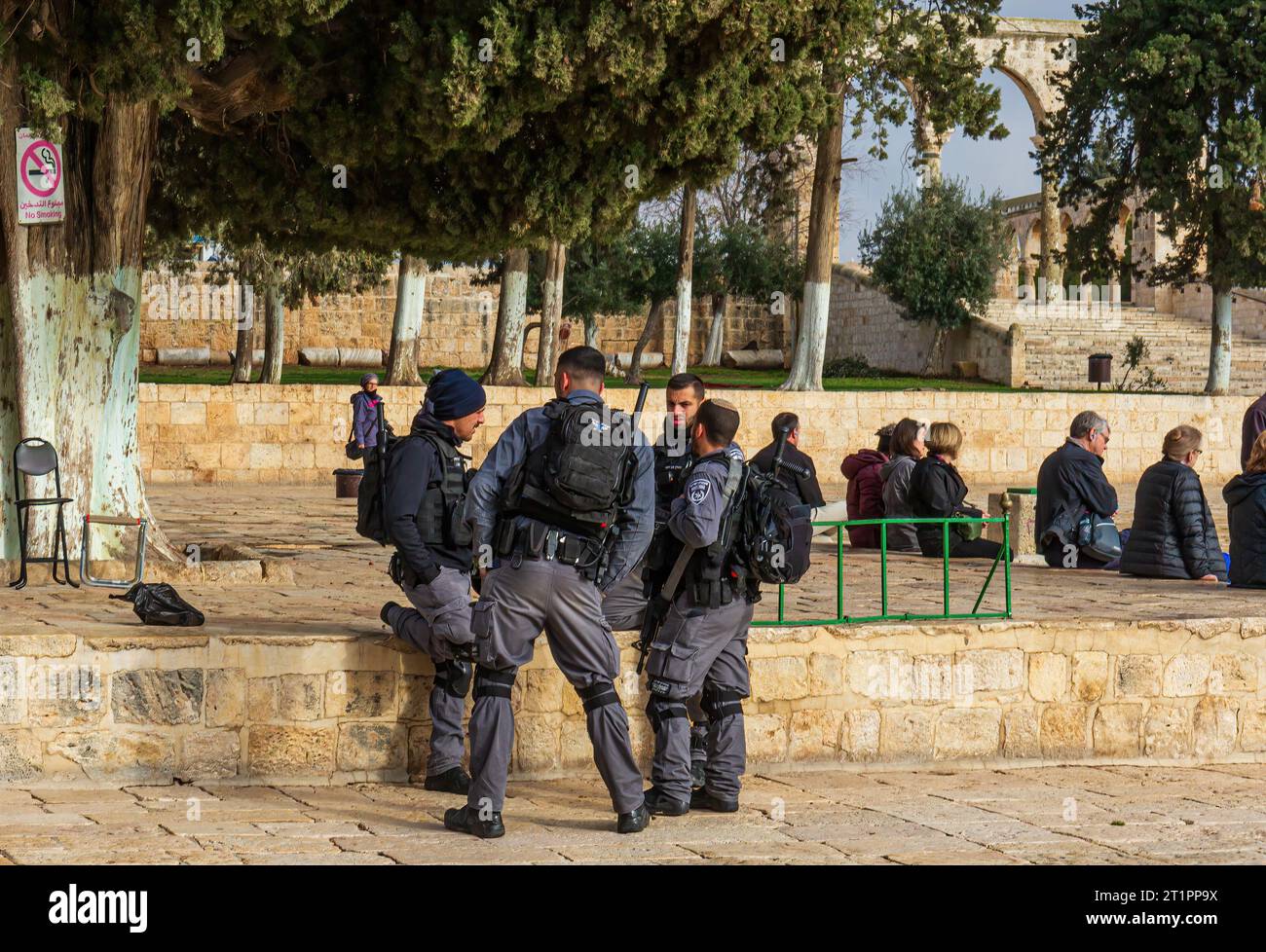 JERUSALEM, ISRAEL - JANUARY 14th, 2020: Armed Israeli security forces ...