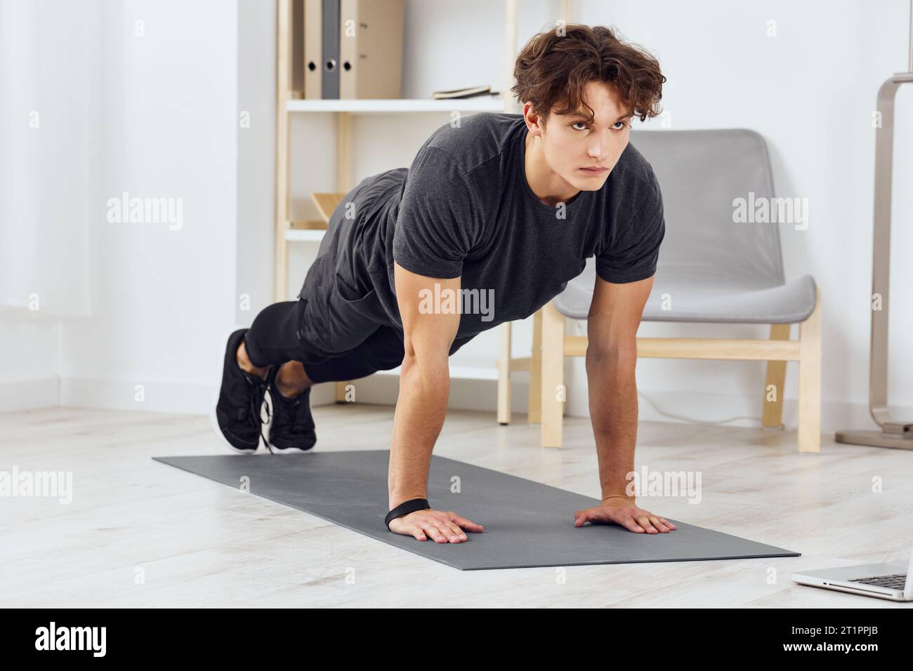 training man healthy health home male indoor house lifestyle sport ...