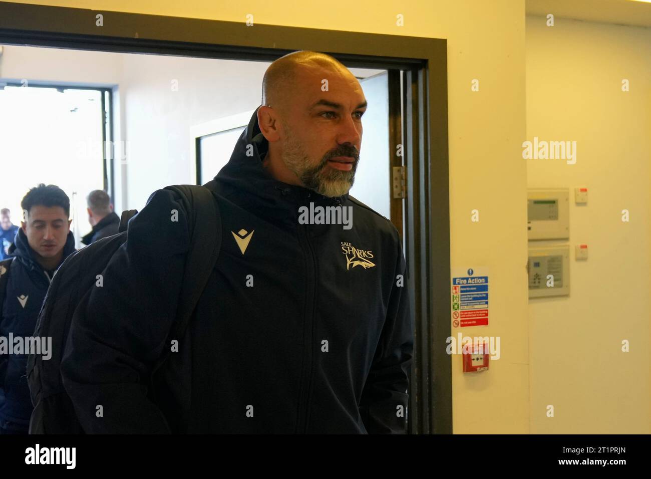 Eccles, UK. 15th Oct, 2023. Alex Sanderson Director of Rugby of Sale ...