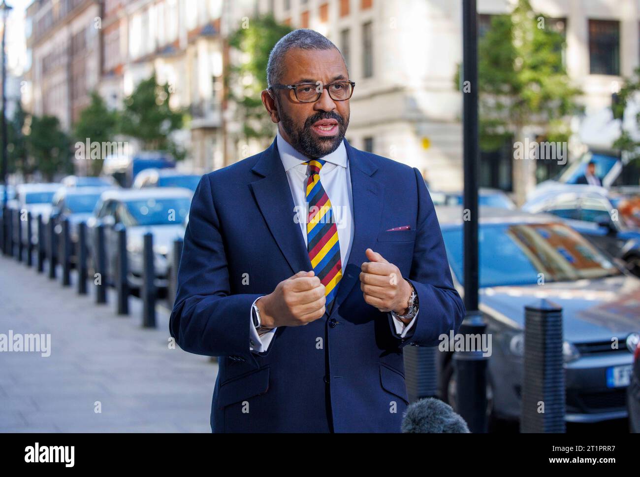 London, UK. 15th Oct, 2023. British Foreign Secretary, James Cleverly ...