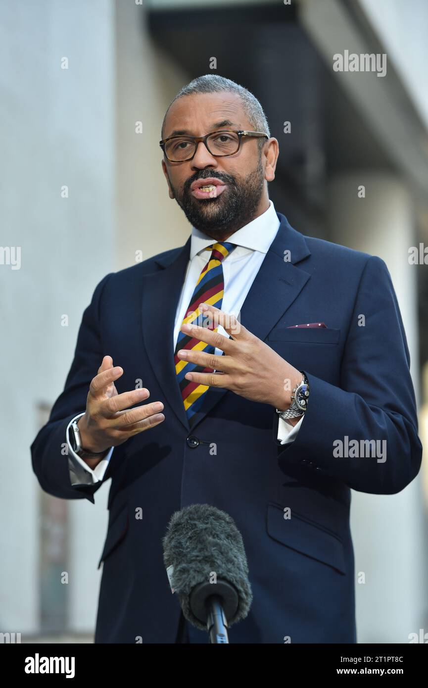 London, England, UK. 15th Oct, 2023. Foreign Secretary JAMES CLEVERLY ...