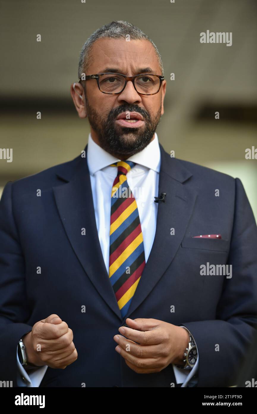 London, England, UK. 15th Oct, 2023. Foreign Secretary JAMES CLEVERLY ...