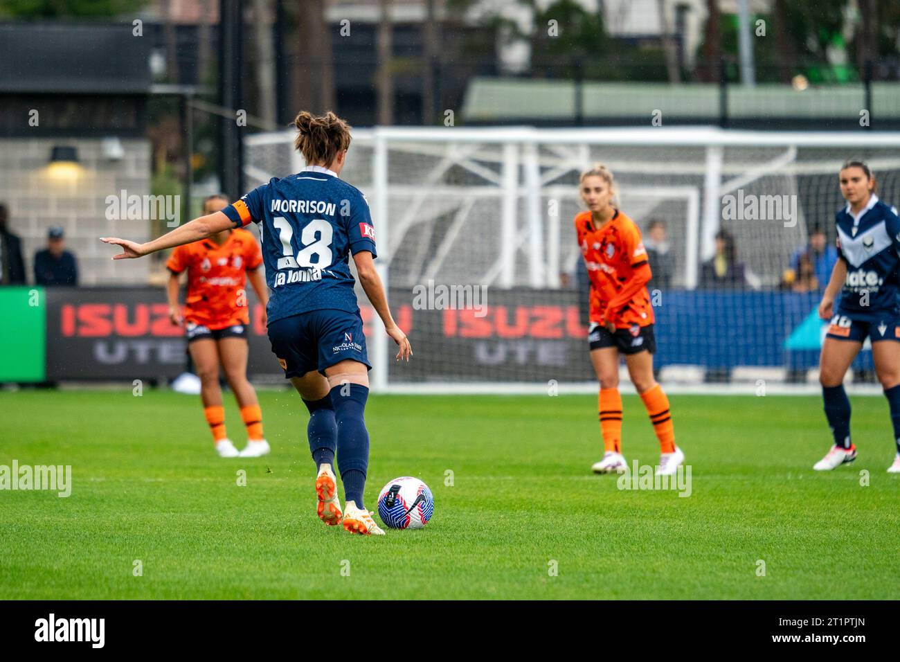 Bundoora, Australia. 15 October, 2023. Melbourne Victory Defender Kayla ...