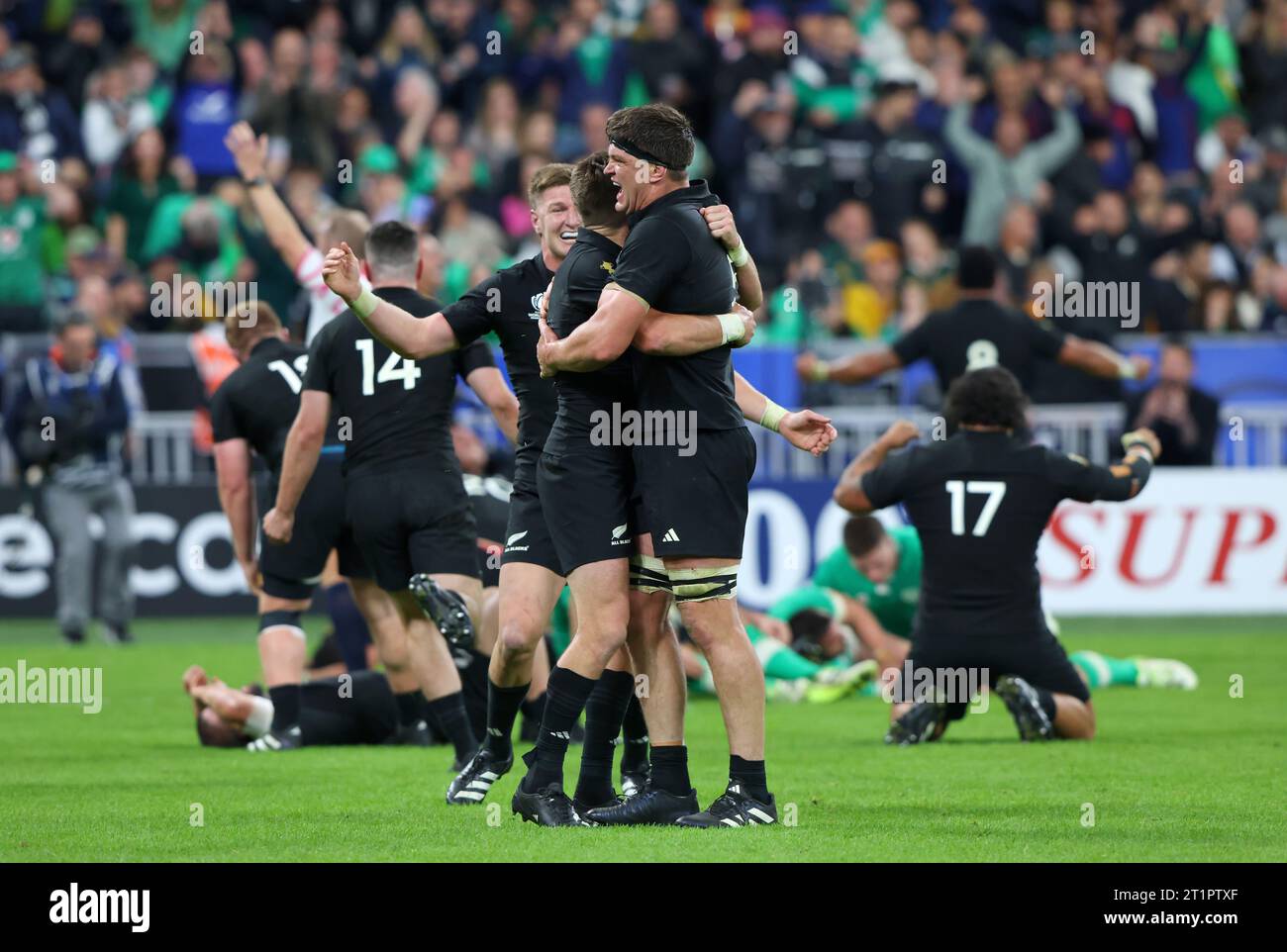 Paris, France. 14th Oct, 2023. (L-R) Jordie Barrett, Beauden Barrett ...