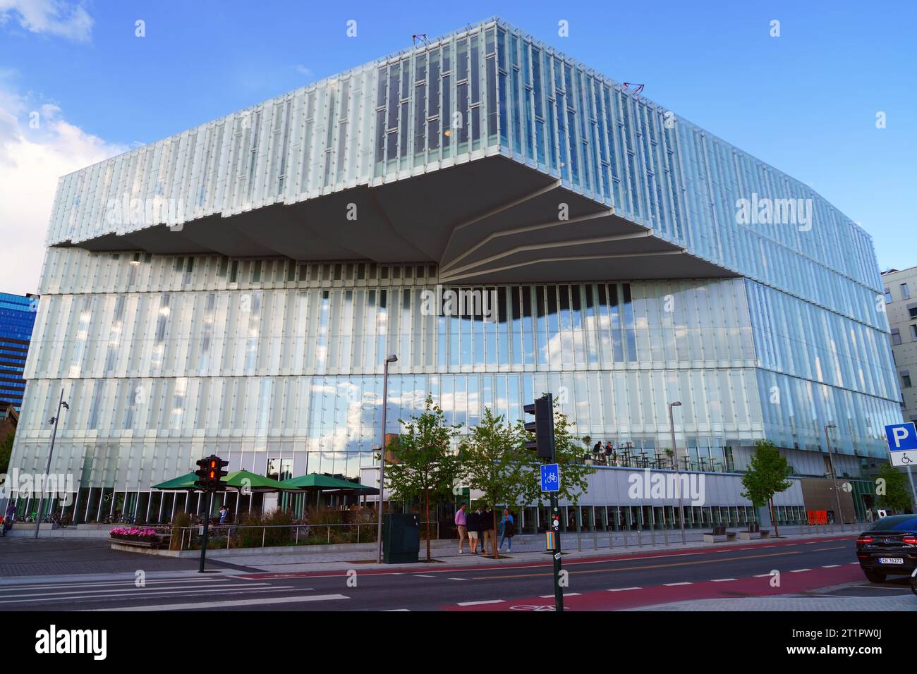 OSLO, NORWAY -30 JUNE 2023- Daytime view of the iconic Deichman ...