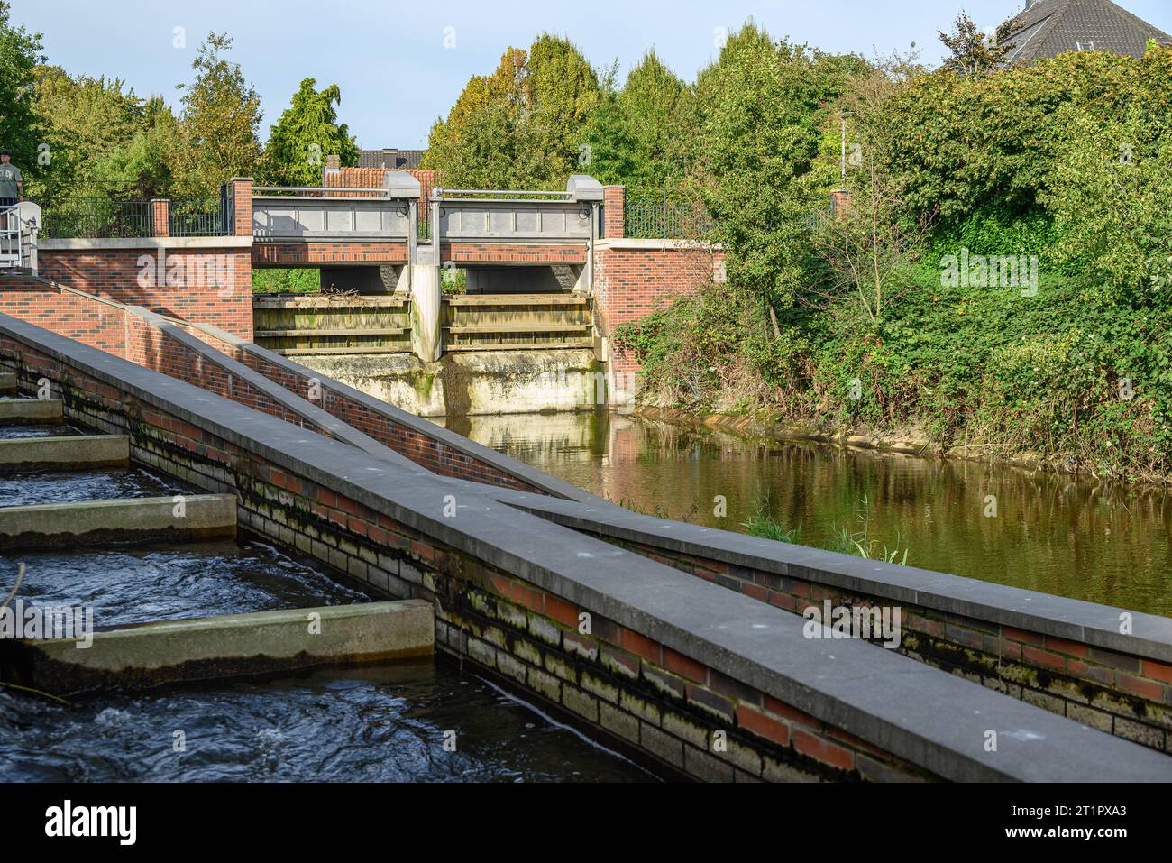the city of Ramsdorf and the aa river Stock Photo - Alamy