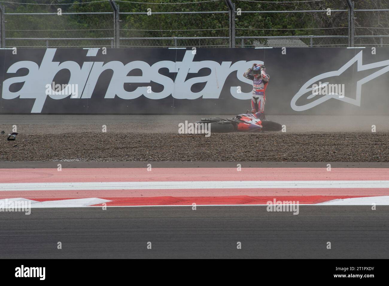 Lombok. 15th Oct, 2023. Jorge Martin of Prima Pramac Racing stands ...