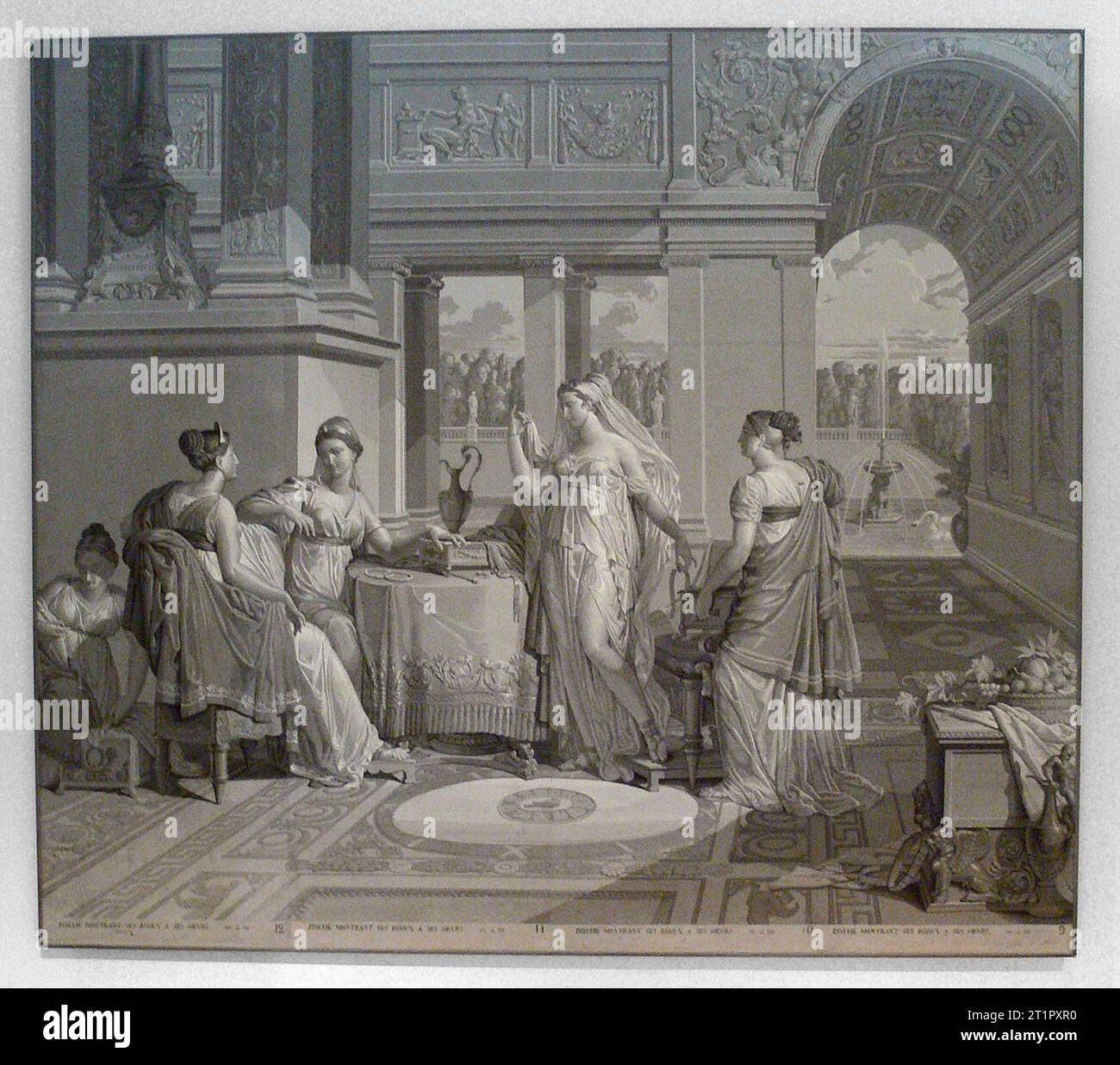 Wallpaper “Psyche shows the sisters her jewelry”; Grisaille print from ...