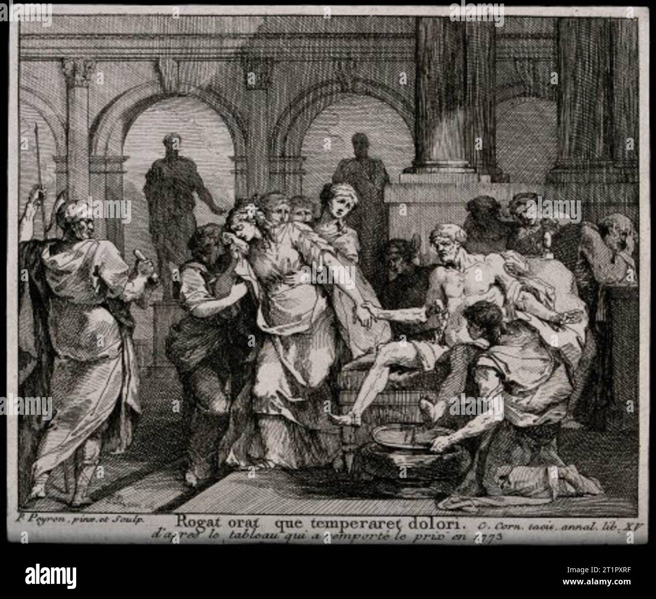 This is a contemporary engraving of a now lost work by French ...