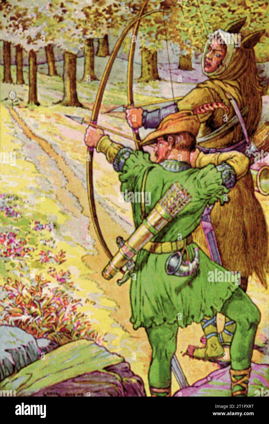 "Robin Shoots with Sir Guy Stock Photo - Alamy
