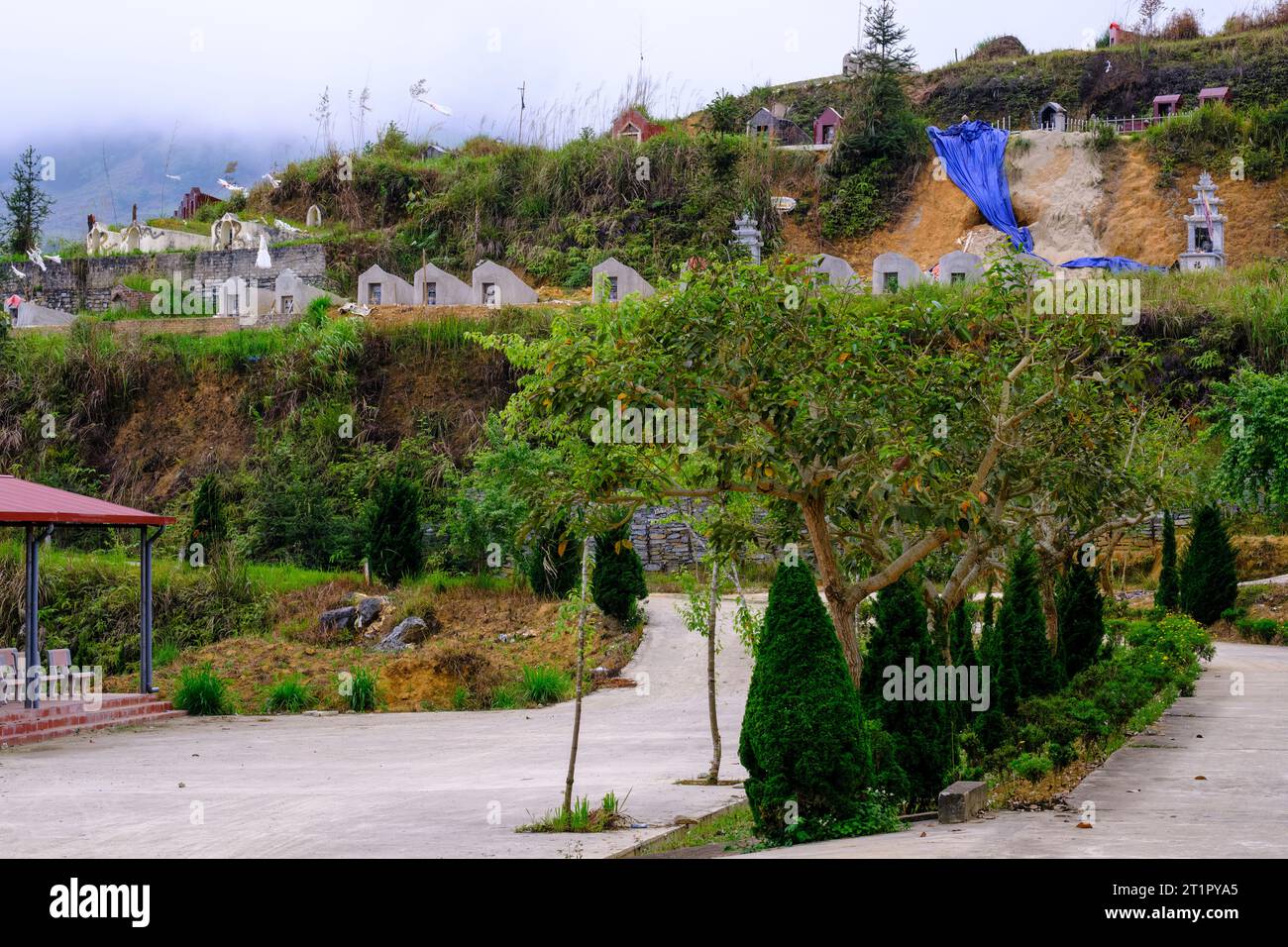 Bac Ha, Vietnam. Bac Ha Cemetery. Lao Cai Province Stock Photo - Alamy