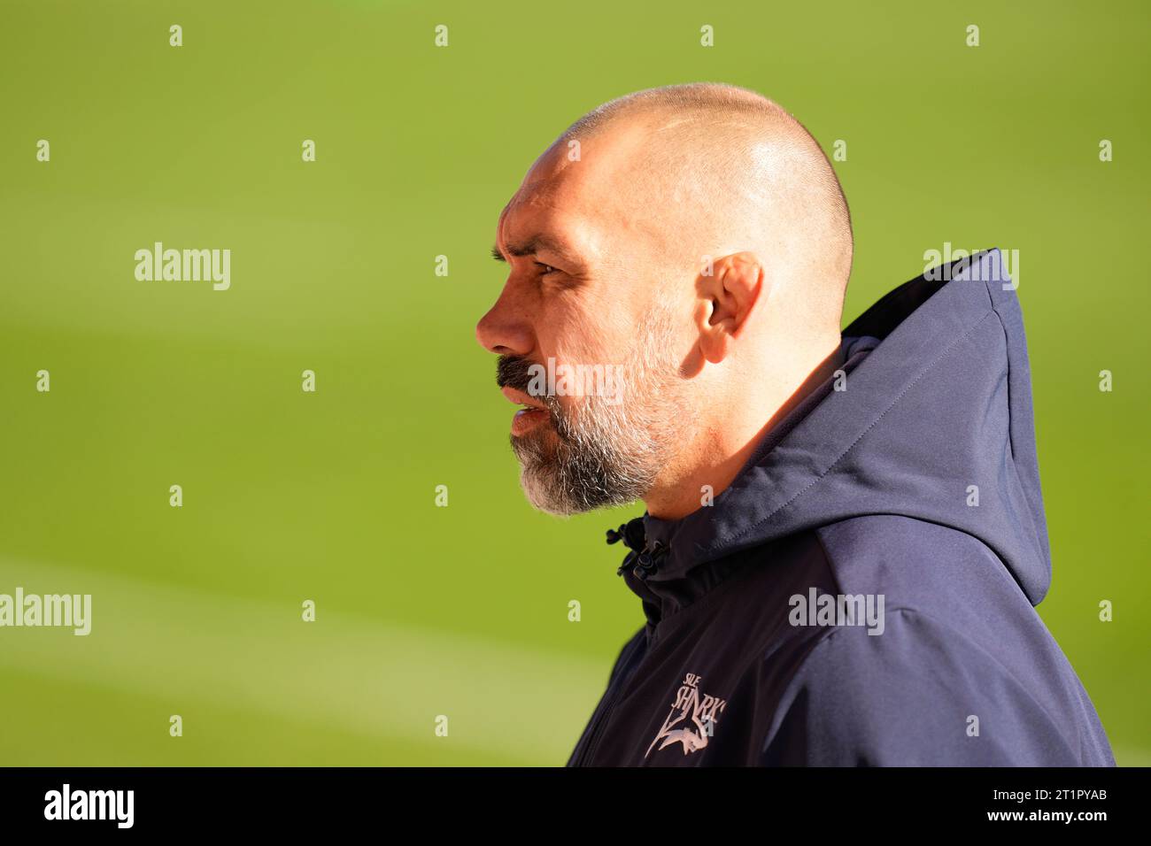 Eccles, UK. 15th Oct, 2023. Alex Sanderson Director of Rugby of Sale ...