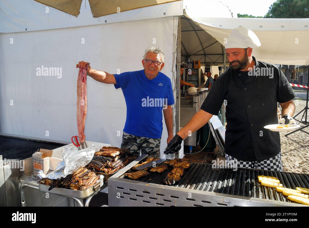 Comacchio, Emilia Romagna, Italy. The Eel Festival is held in autumn ...