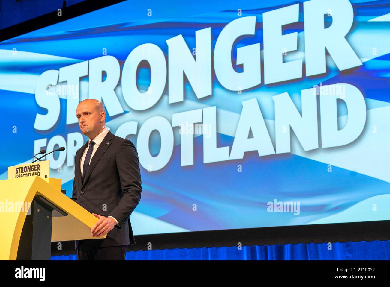 SNP Westminster leader Stephen Flynn delivers the Welcome Address ...