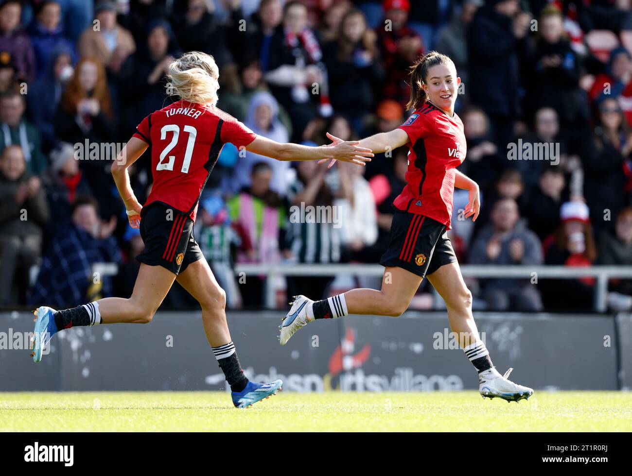 Manchester United's Maya Le Tissier (right) celebrates with Manchester ...