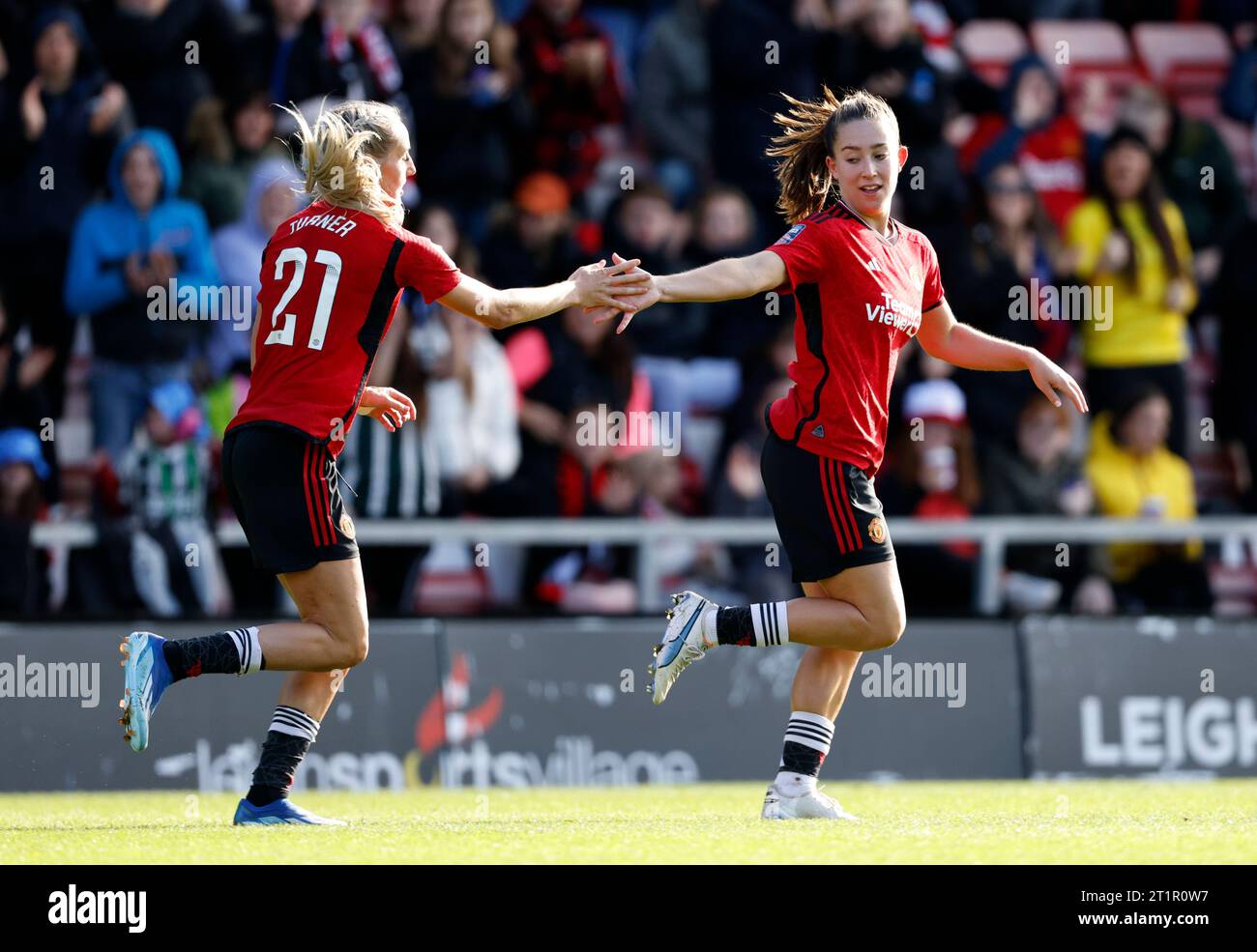 Manchester United's Maya Le Tissier (right) celebrates with Manchester ...