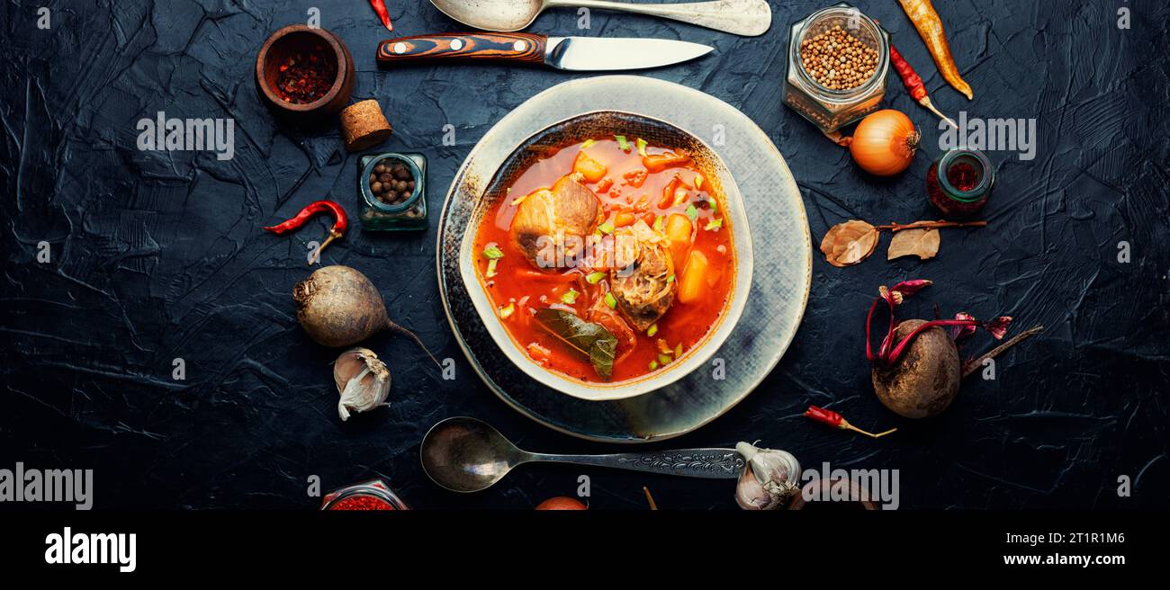 Ukrainian russian folk dish borsch hi-res stock photography and images ...