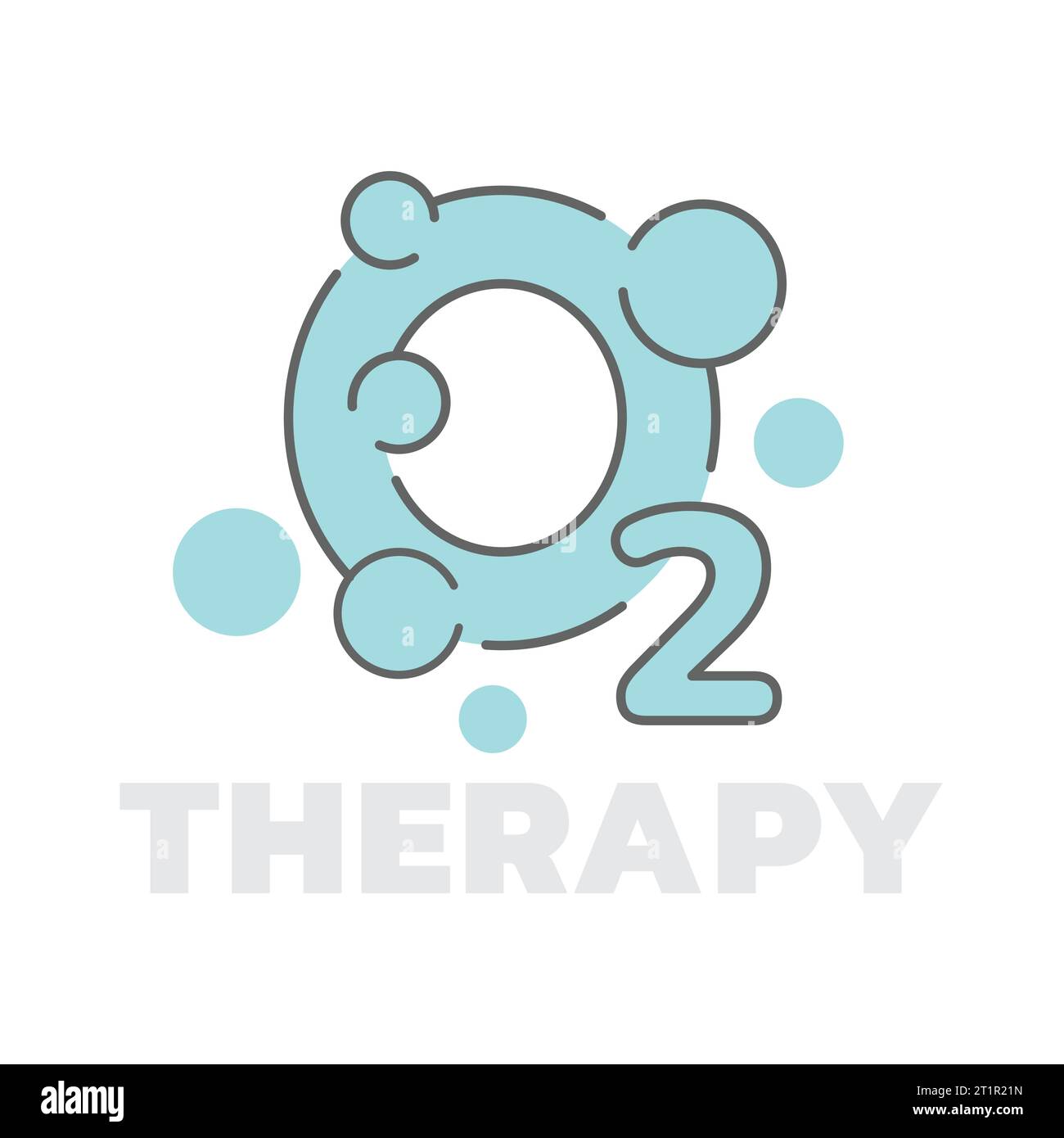 Oxygen therapy vector logo. Bubble oxygen medical treatment icon Stock ...