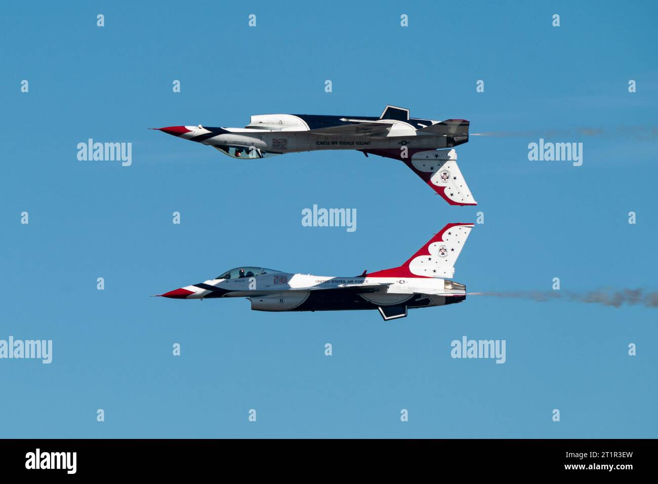 Houston, USA. 14th Oct, 2023. Two F-16 Fighting Falcon aircraft from ...