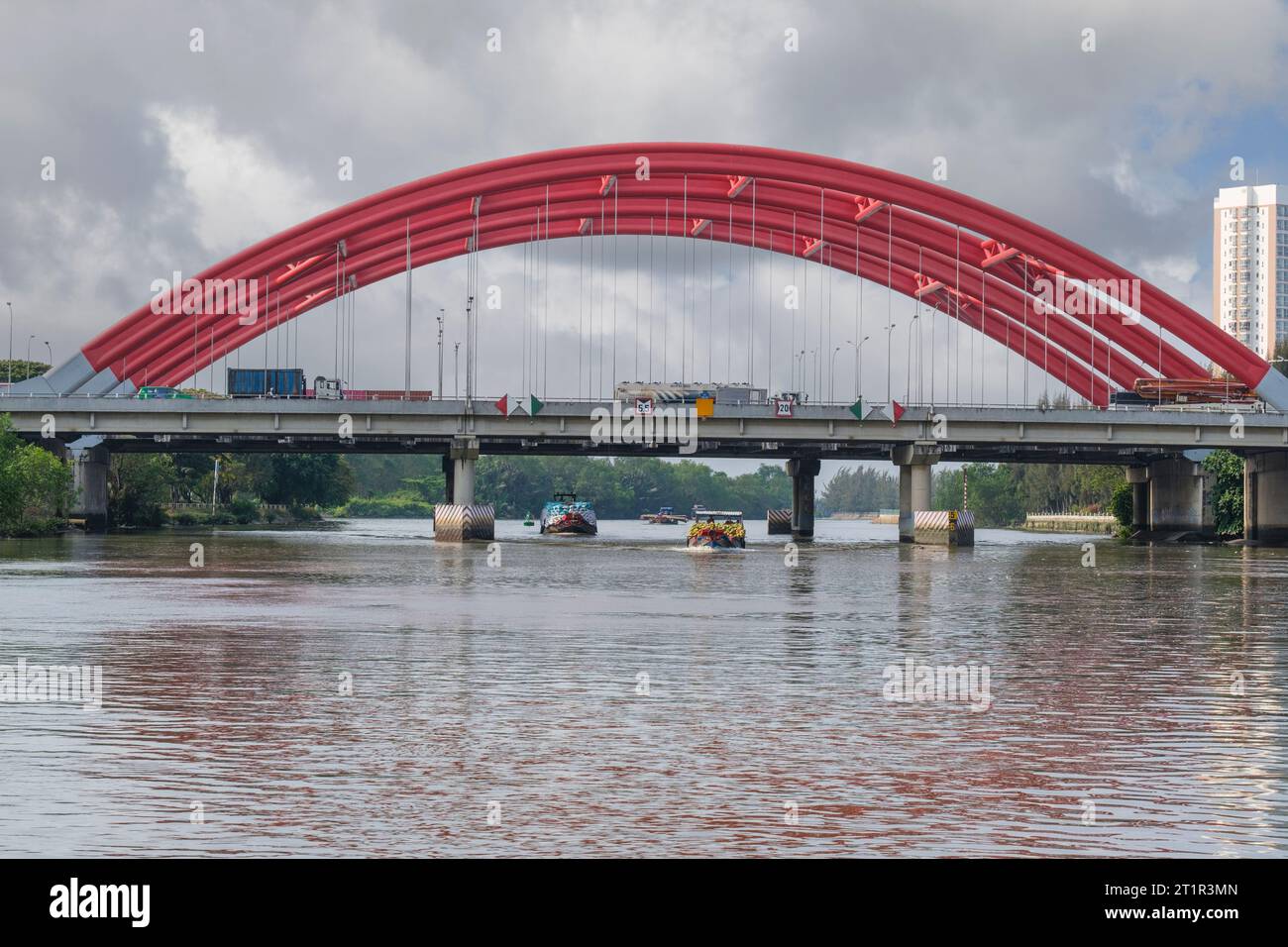 Bridge over Saigon River, near Ho Chi Minh, Vietnam Stock Photo - Alamy