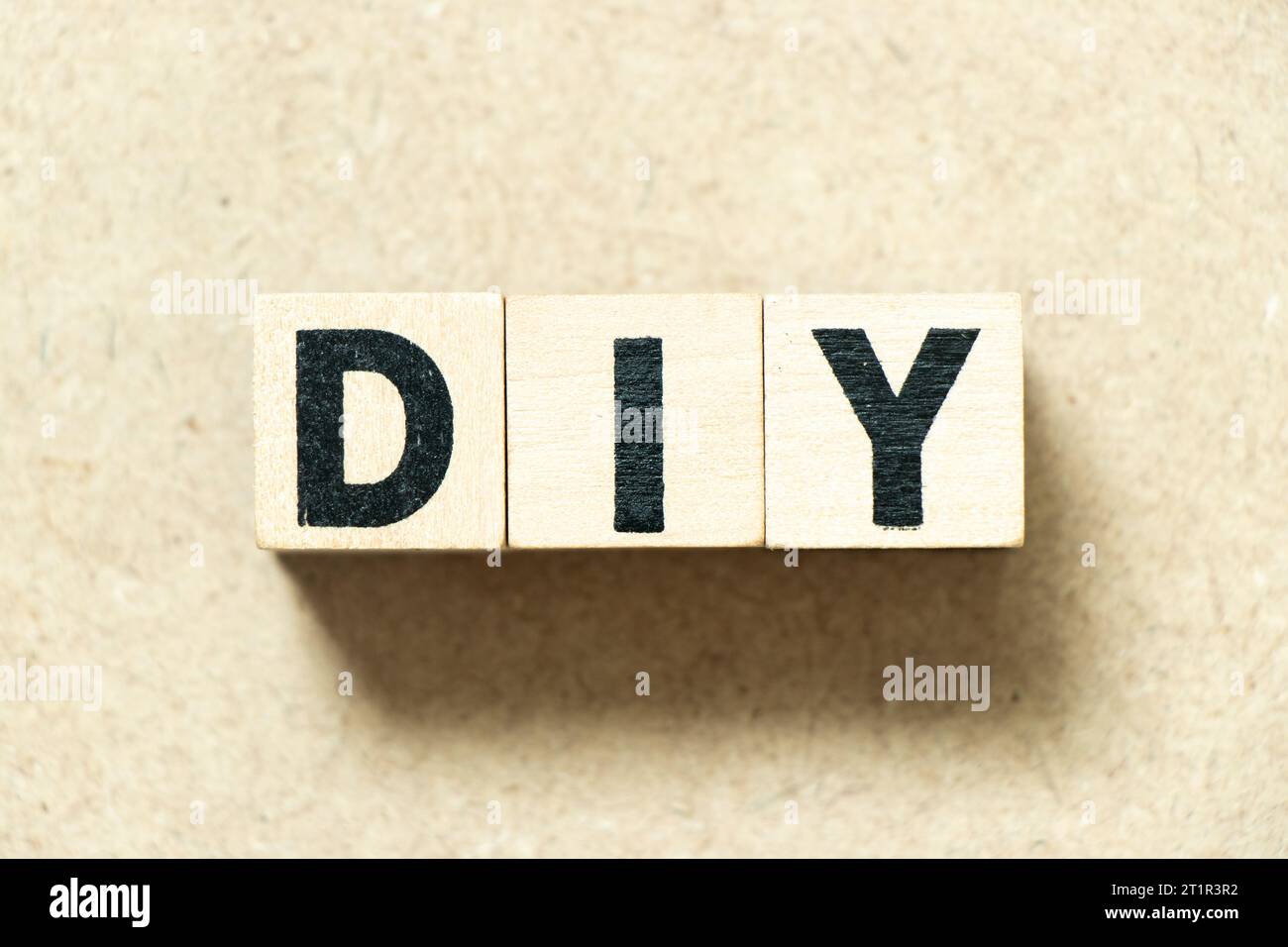 Alphabet letter block in word DIY (abbreviation of do it yourself) on ...