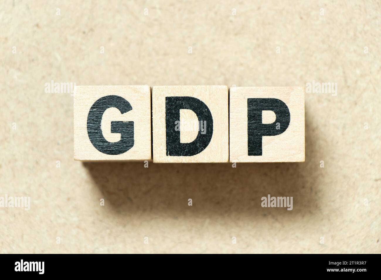 Alphabet letter block in word GDP (Abbreviation of good distribution ...