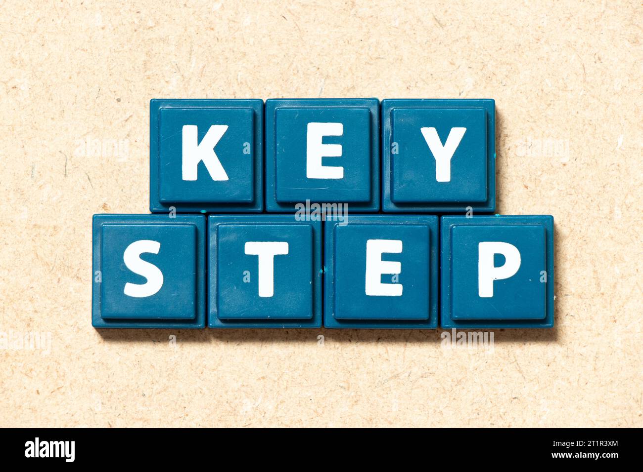 Tile alphabet letter in word kye step on wood background Stock Photo ...