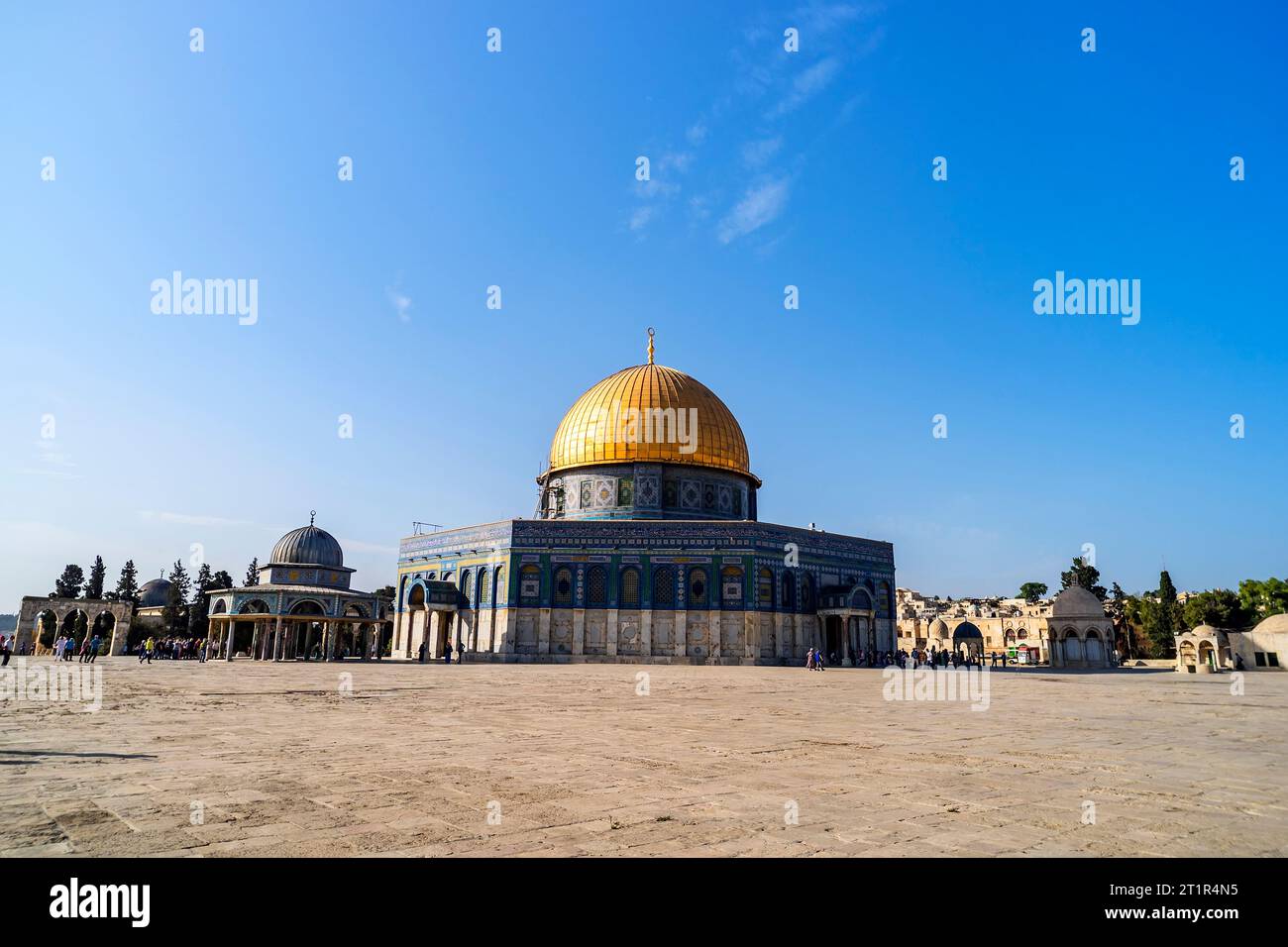 View to the Dome of the Rock, one of the oldest extant works of Islamic ...