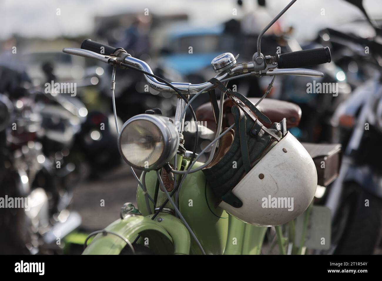 Oschersleben, Germany. 15th Oct, 2023. Motorcycles of participants of ...