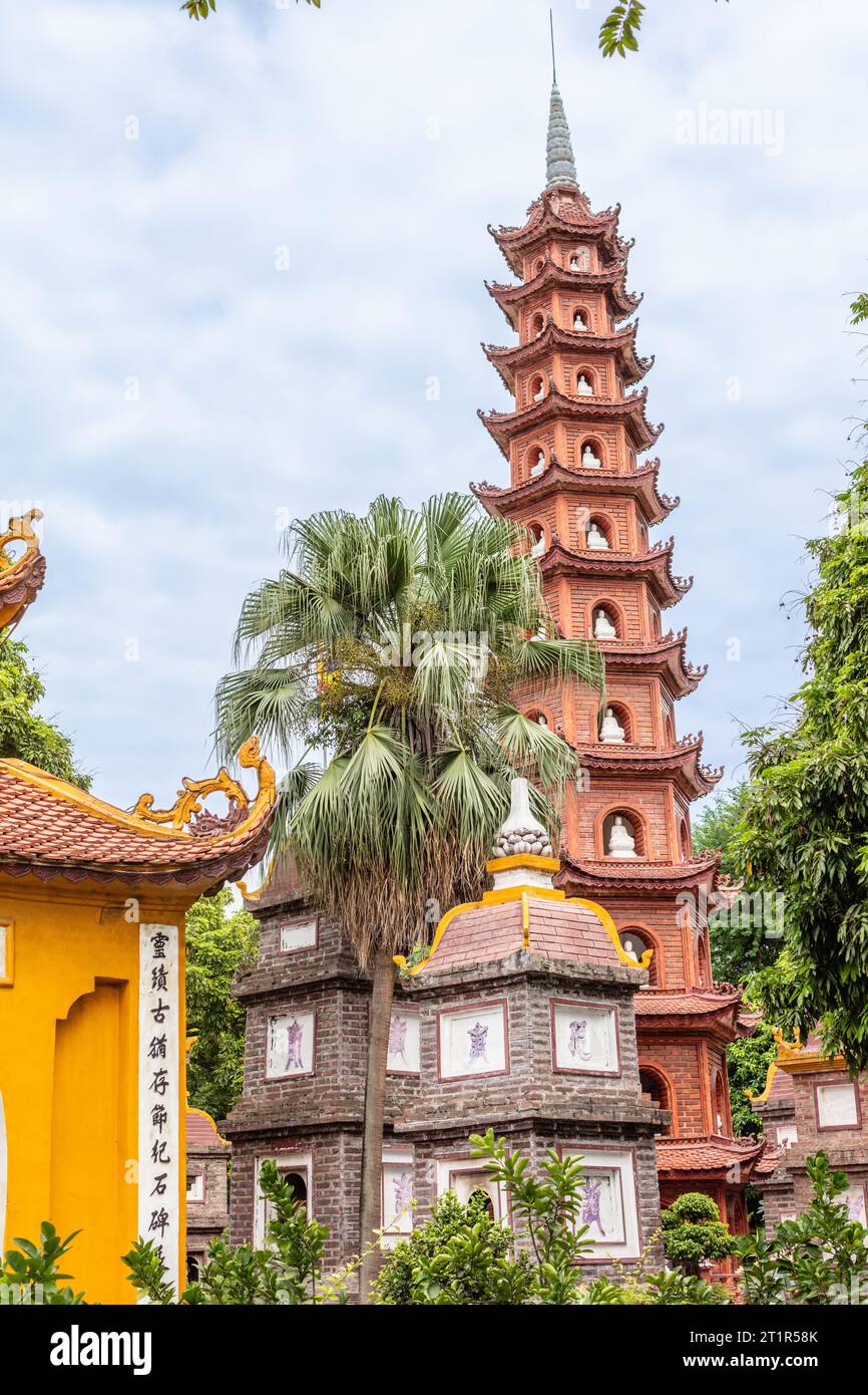 Tran Quoc Pagoda, the oldest Buddhist pagoda in Hanoi. Quan Tay Ho (Westlake district), Hanoi ...