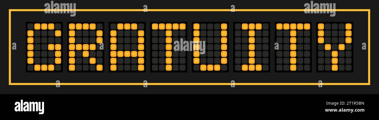 Orange color led banner in word gratuity on black background Stock ...