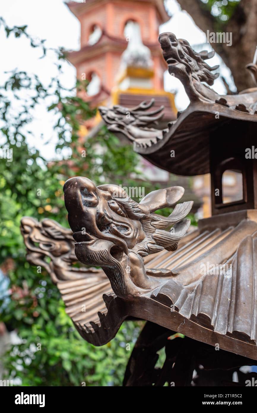 Tran Quoc Pagoda, the oldest Buddhist pagoda in Hanoi. Quan Tay Ho (Westlake district), Hanoi ...