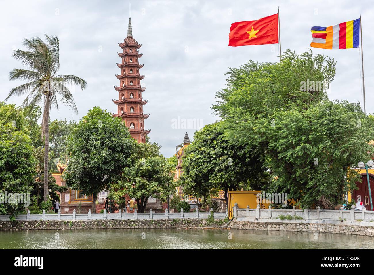 Tran Quoc Pagoda, the oldest Buddhist pagoda in Hanoi. Quan Tay Ho ...