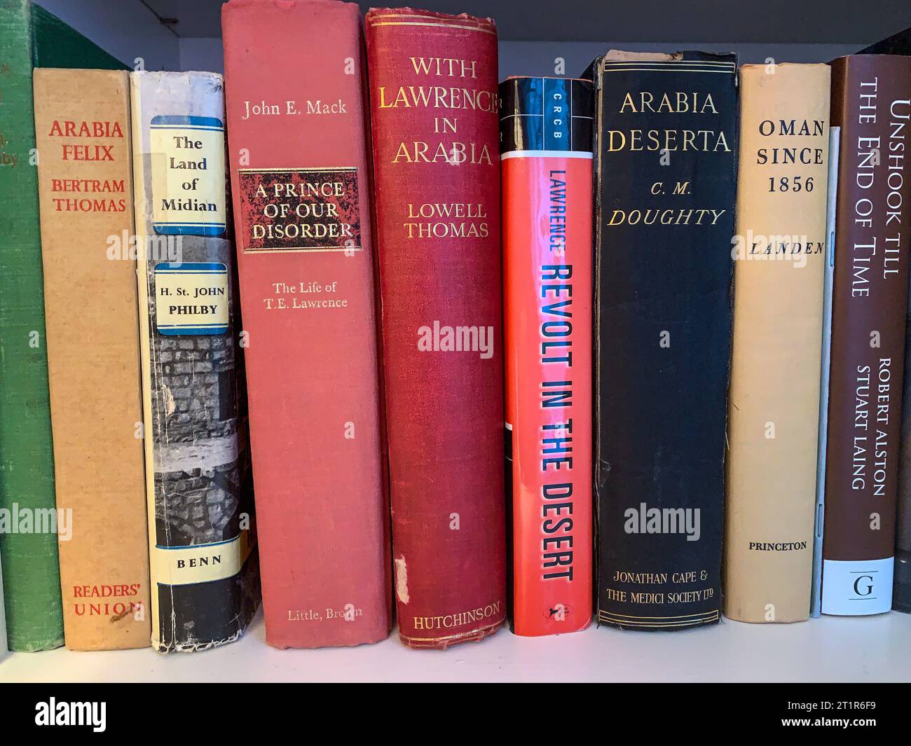 Books about Lawrence of Arabia and the Arabian Peninsula Stock Photo ...