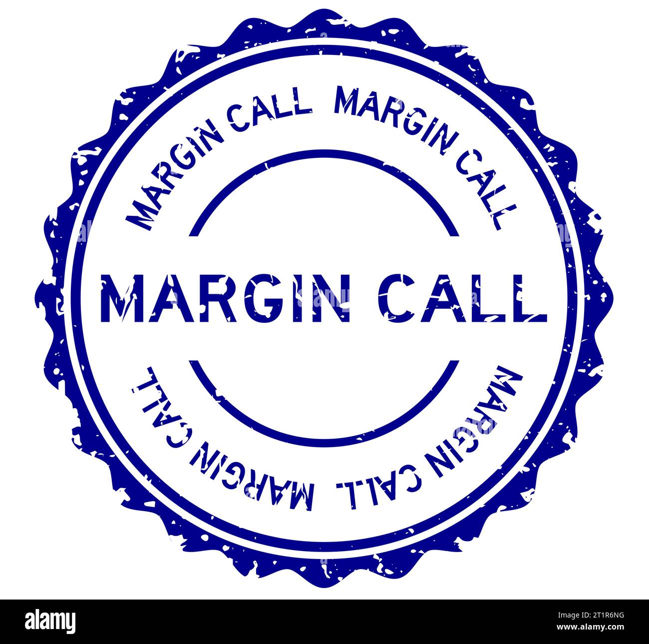 Grunge blue margin call word round rubber seal stamp on white background Stock Vector Image ...