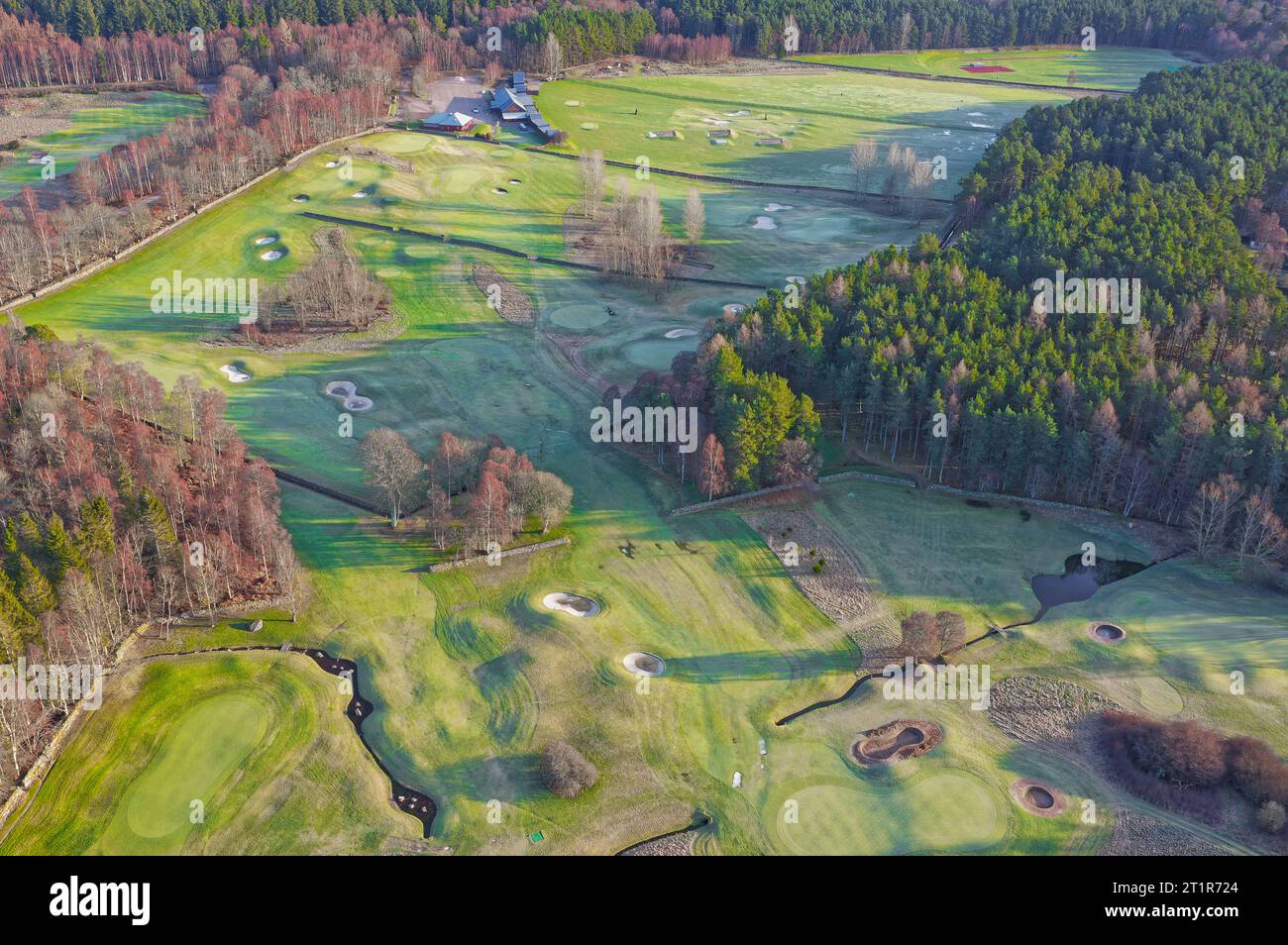 Loch Lomond golf course aerial view Scotland Stock Photo - Alamy