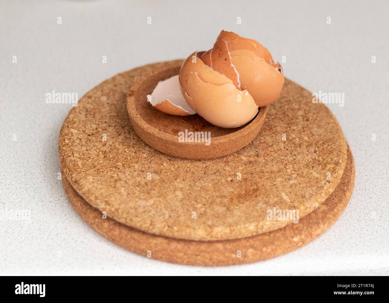 Fried egg broken shells hi-res stock photography and images - Alamy