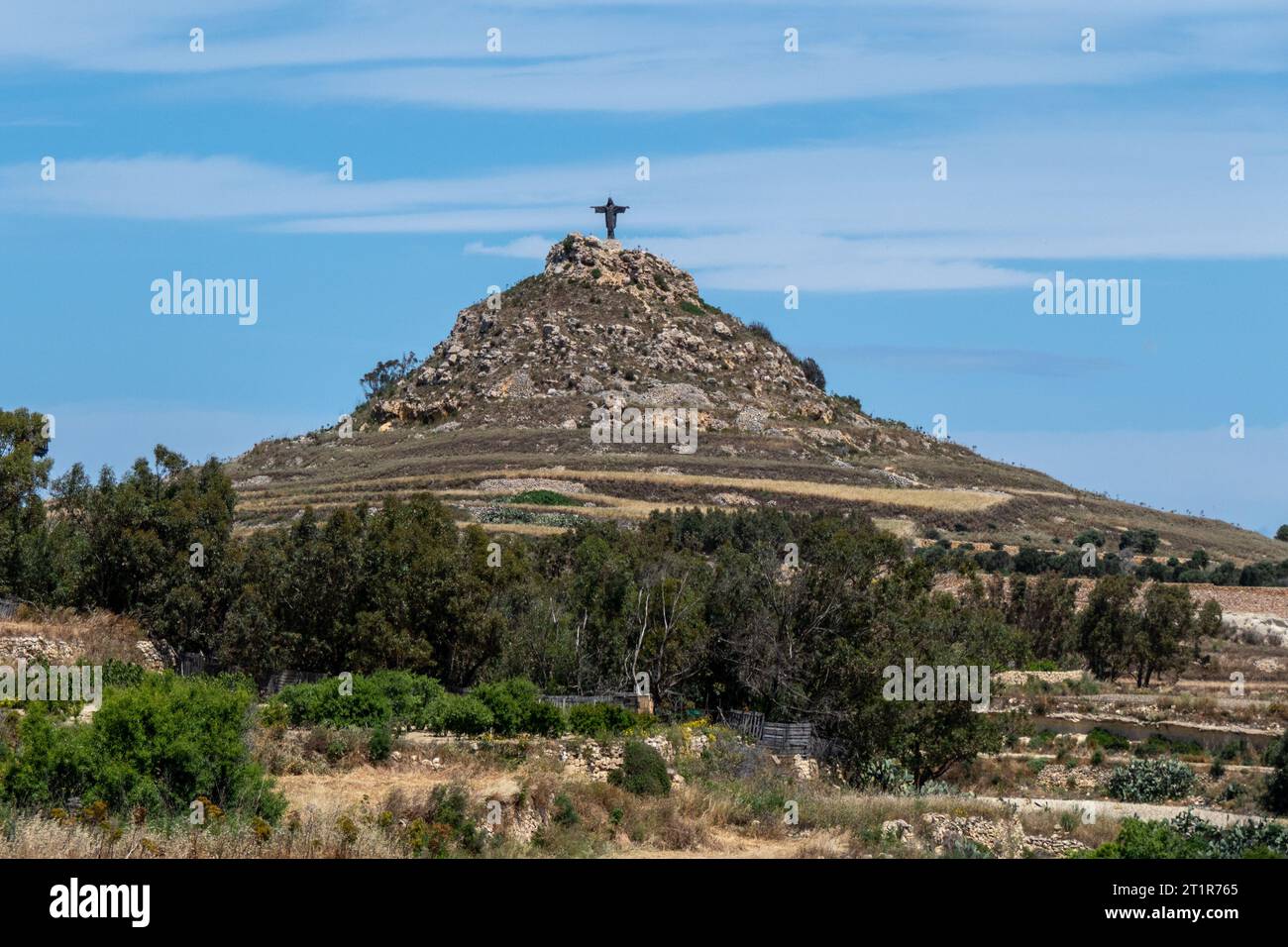 Gozo, Malta, May 3, 2023. The Christ the Redeemer statue was designed ...