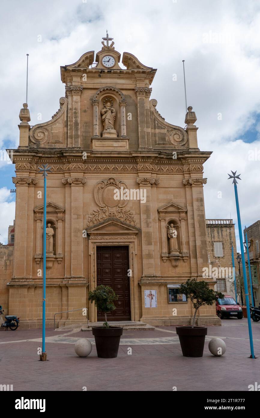 Gozo, Malta, May 3, 2023. The Church of St. Francis of Assisi is a ...