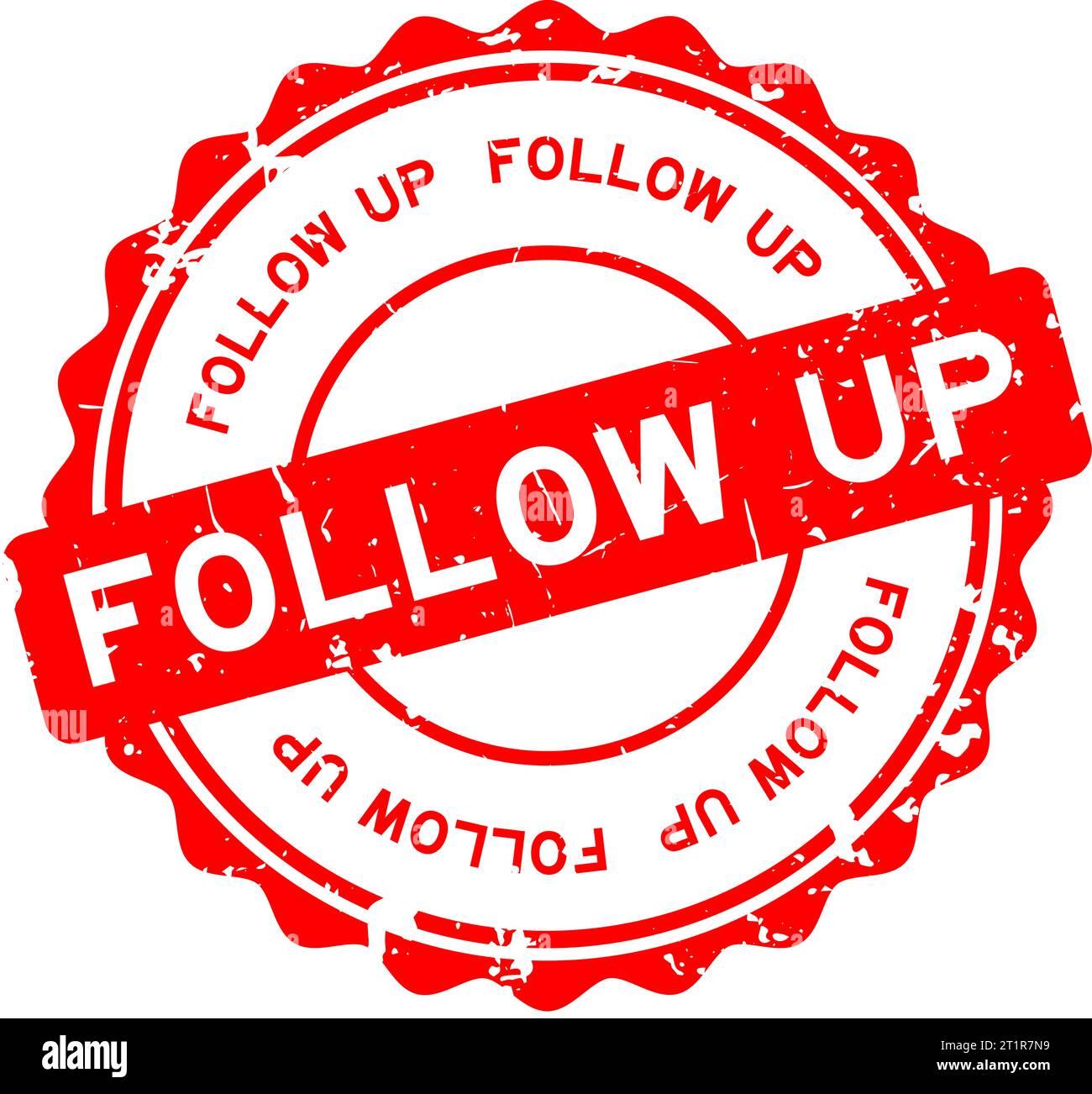 Grunge red follow up word round rubber seal stamp on white background Stock Vector Image & Art ...