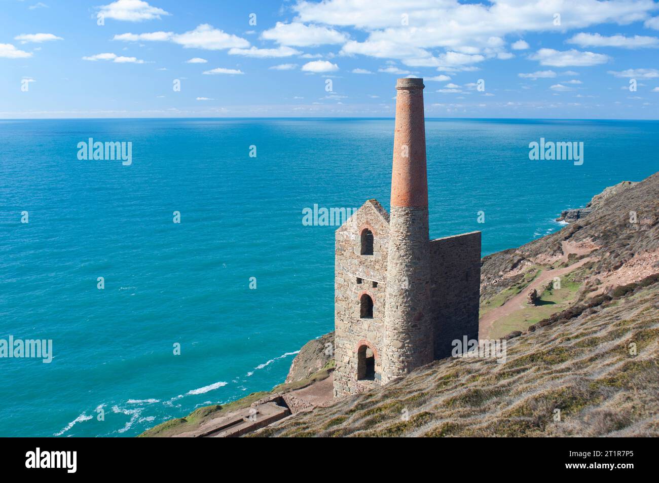 Wheal Coates, an abandoned tin/copper mine on the north Cornish coast ...