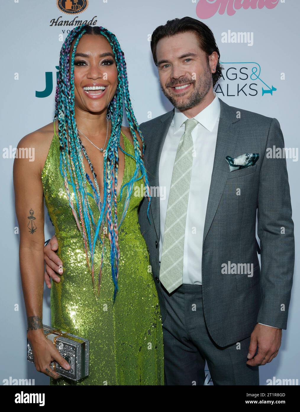 LOS ANGELES, CA - OCTOBER 14: Annie Ilonzeh, Charlie Weber, at The Wags ...