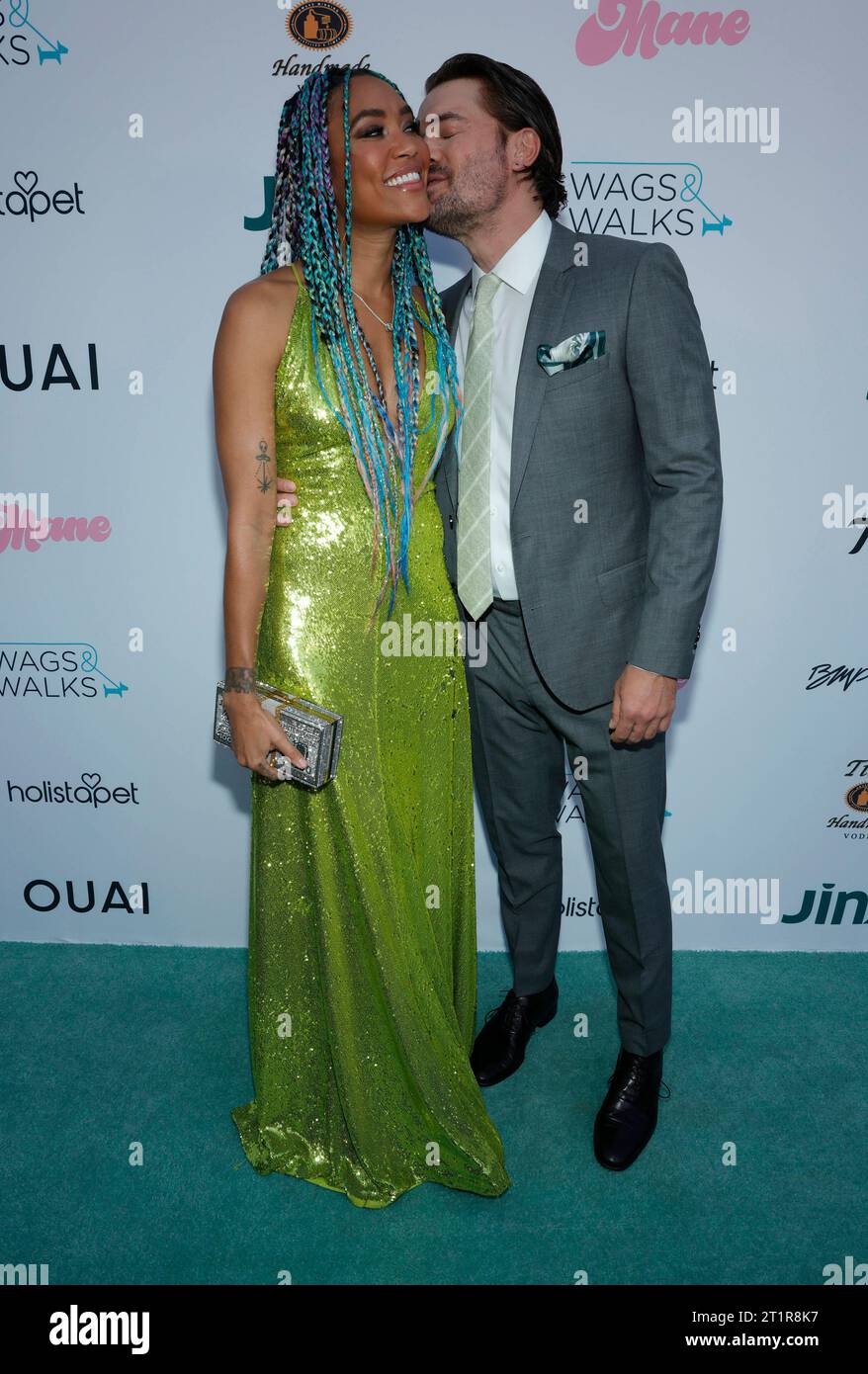 LOS ANGELES, CA - OCTOBER 14: Annie Ilonzeh, Charlie Weber, at The Wags ...